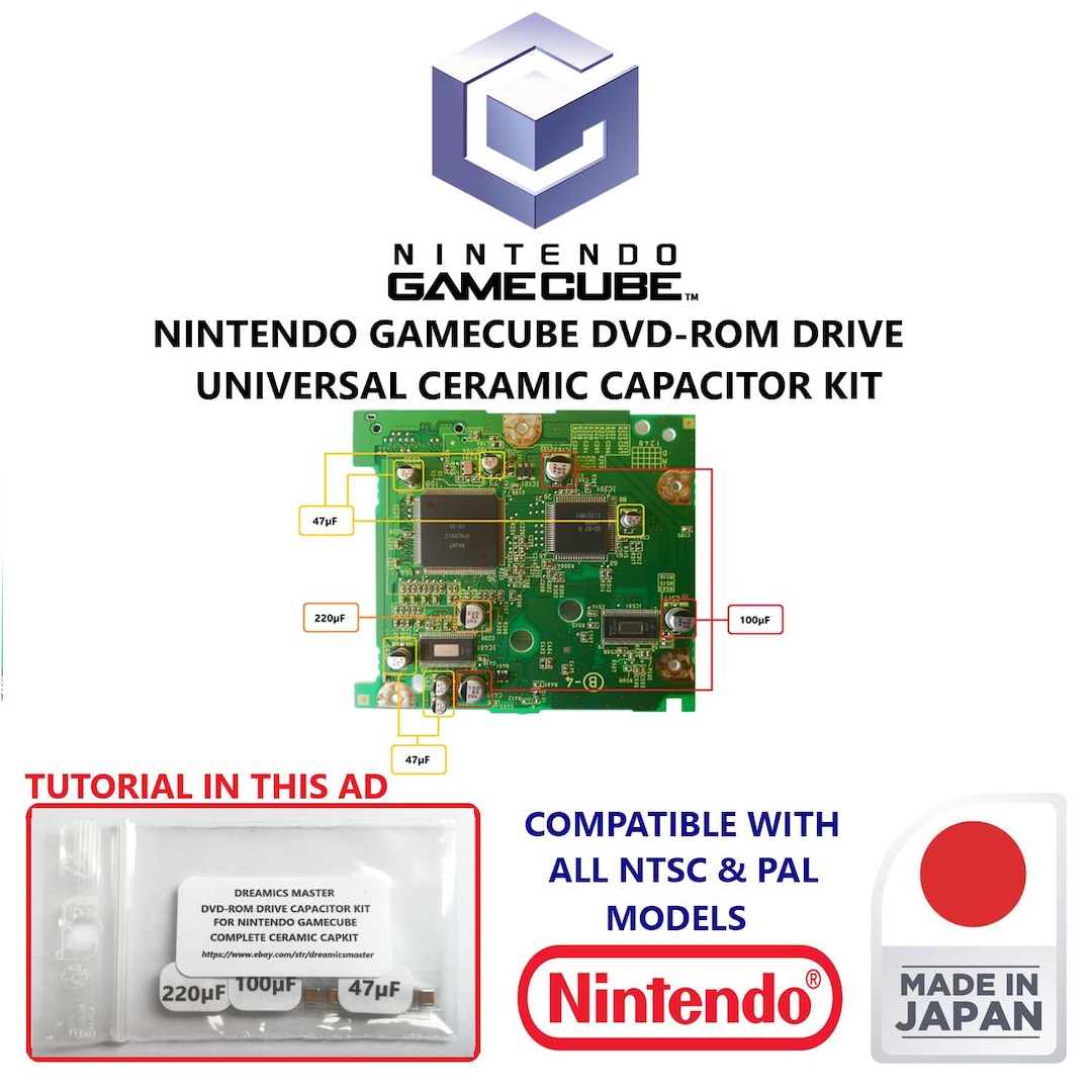 Nintendo Gamecube - DVD-ROM Ceramic Capacitor Kit for All Drives - Etsy
