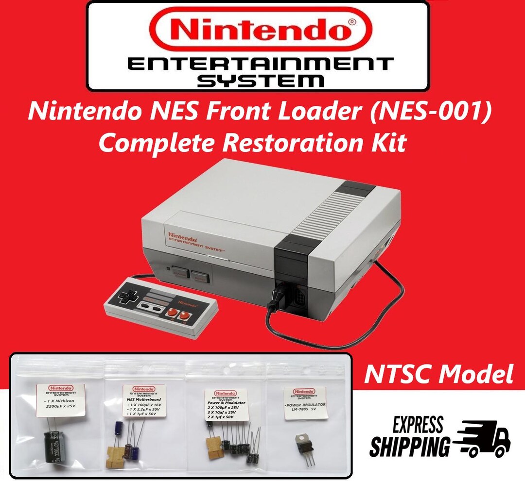 Nintendo NES (NTSC) Front Loader Capacitor Repair Kit / Fix No Power ...
