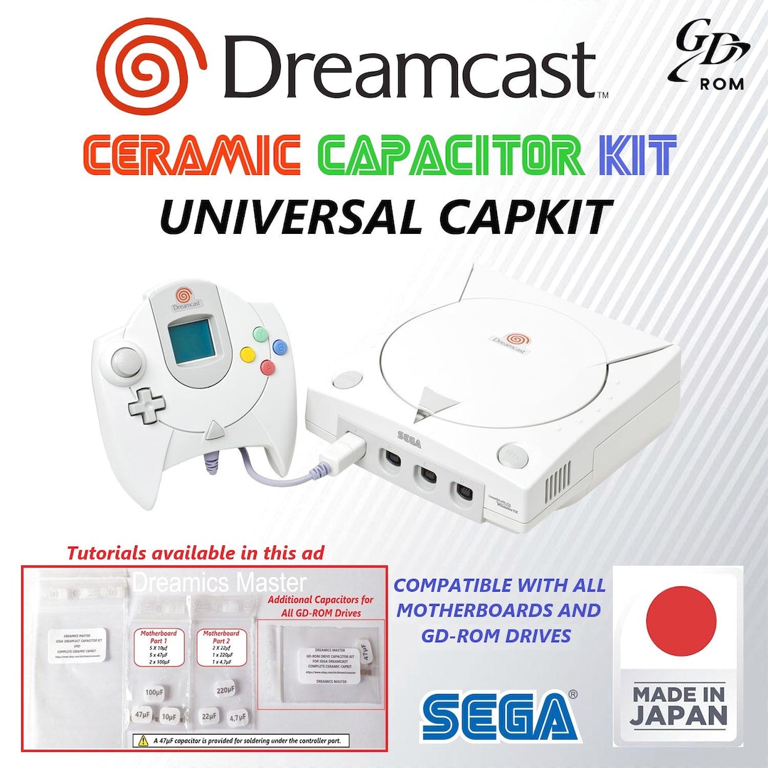 SEGA Dreamcast | SMD Ceramic Capacitor Replacement Kit | Universal ...