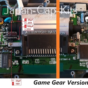 SEGA Game Gear Replacement Capacitors | Complete Cap Kit | Sound ...