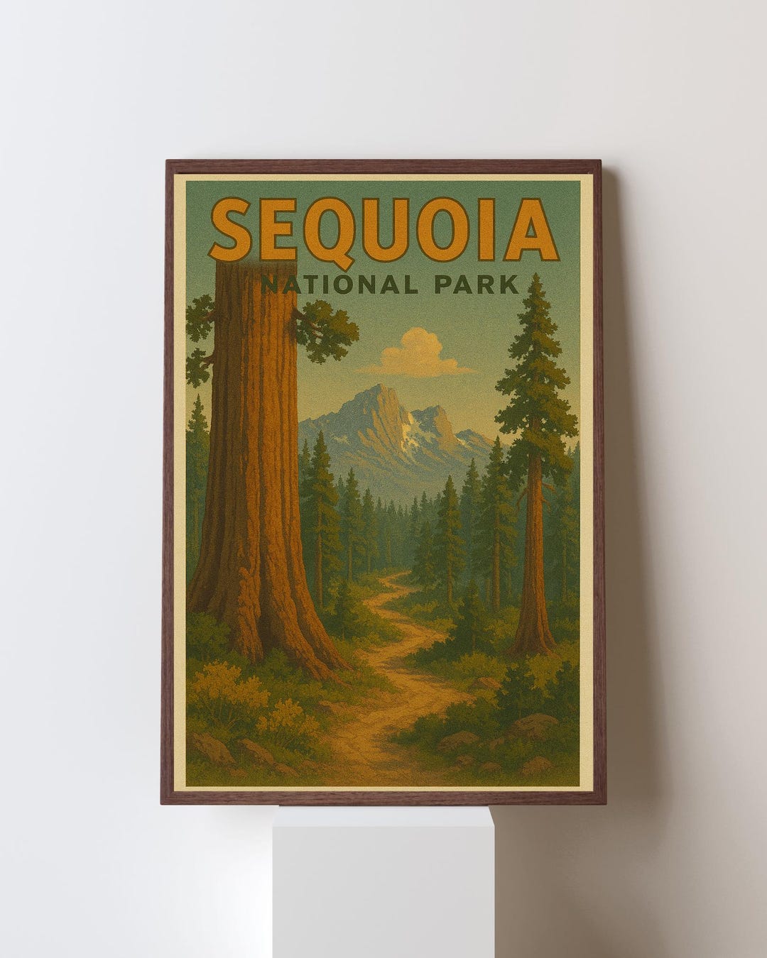 Sequoia National Park Poster: Vintage Redwood Forest Travel Print - Etsy