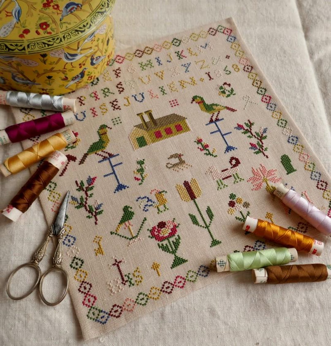 Louise Julien 1858 – Reproduction of an Antique French Sampler ...