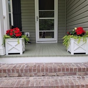 Handmade Cedar Planter Box: Rustic Farmhouse X-design - Etsy