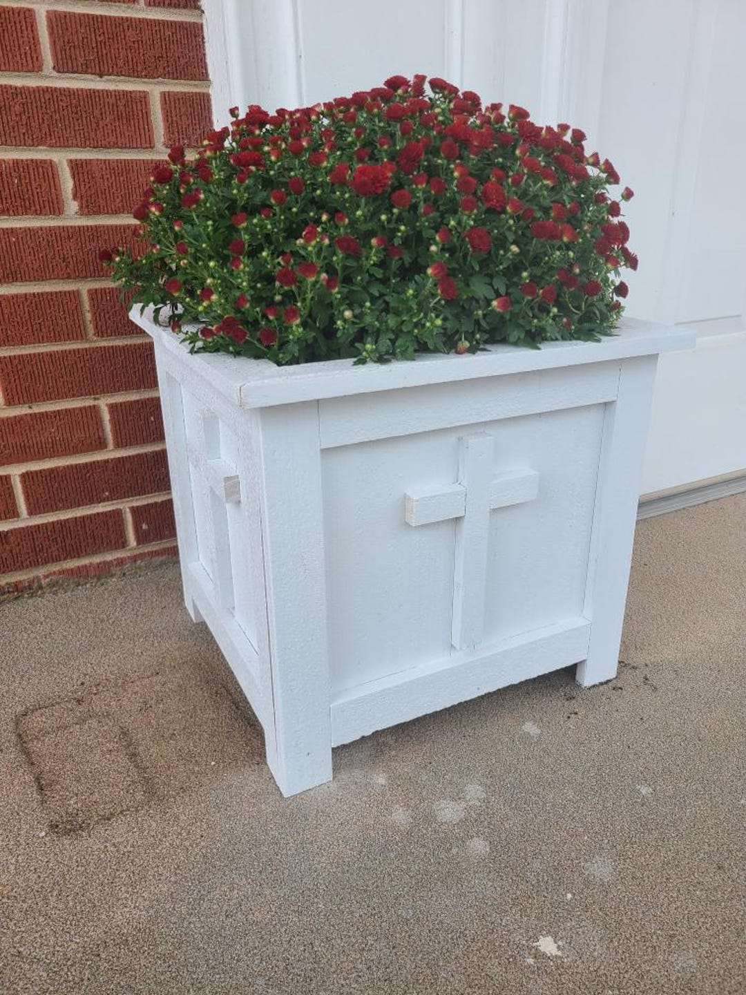 Handmade White Wooden Church Planter Box: Faith-based Garden Decor - Etsy