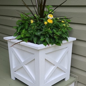 Handmade Cedar Planter Box: Rustic Farmhouse X-design - Etsy