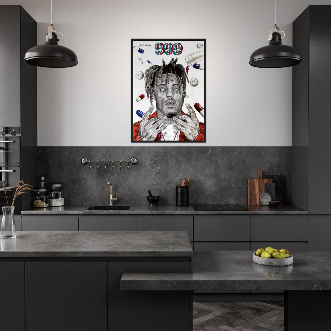 Juice WRLD Art Print, Legends Never Die Wall Art, 999 Juice WRLD Poster ...