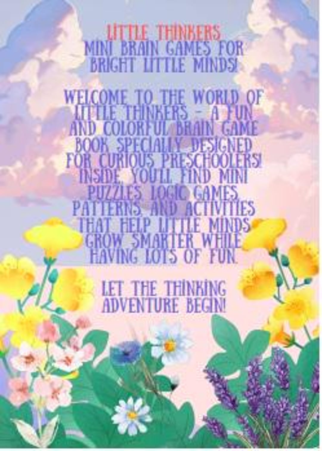 91 Pages Mini Brain Games for Bright Little Minds - Etsy