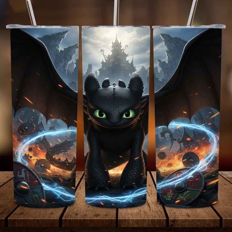 Toothless Dragon Tumbler Wrap Png, Hiccup Toothless Tumbler, How to ...