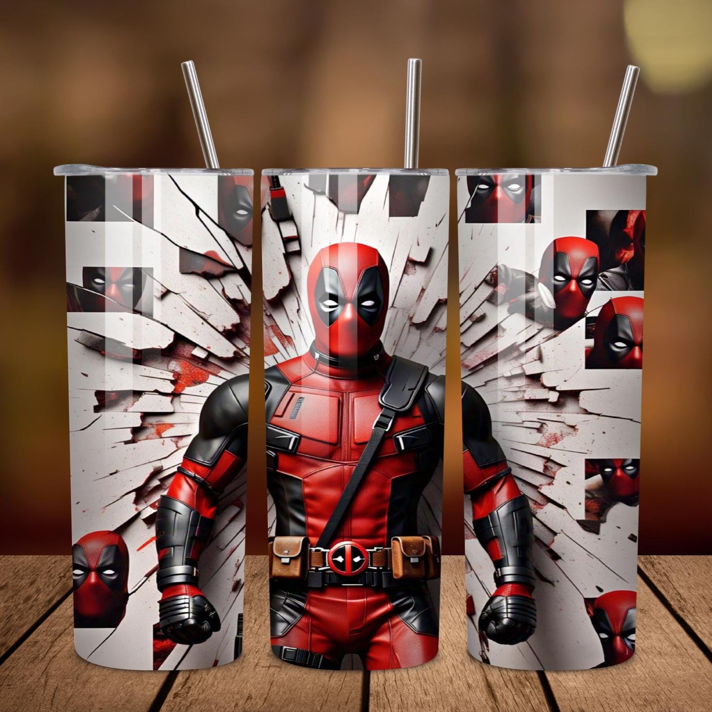 Deadpool Tumbler Wrap PNG – 90s Cartoon 20oz Sublimation Design ...