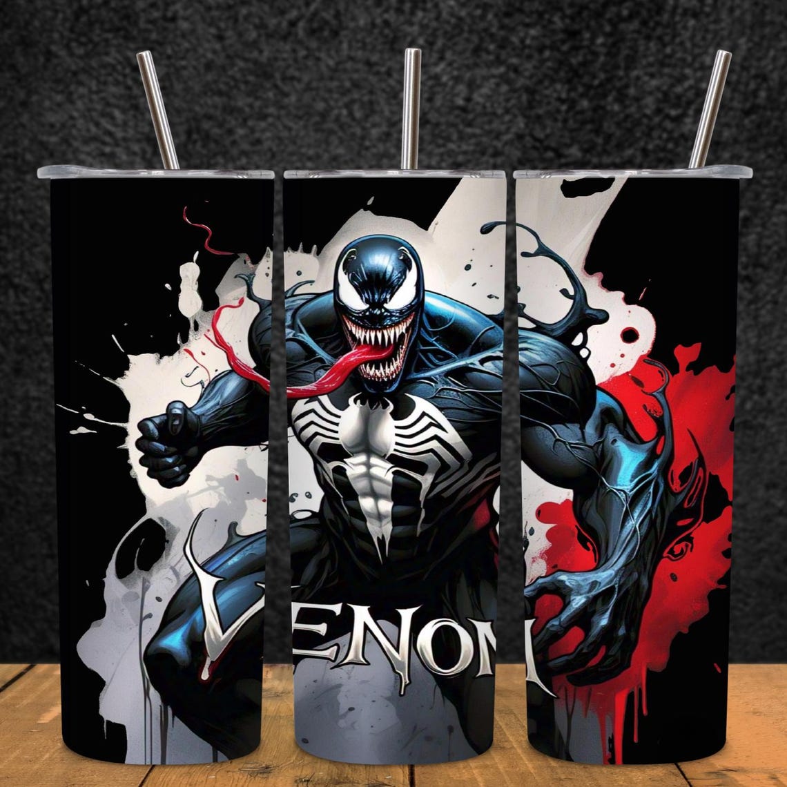 Venom Tumbler Wrap PNG | 20oz Skinny Tumbler Sublimation Design ...