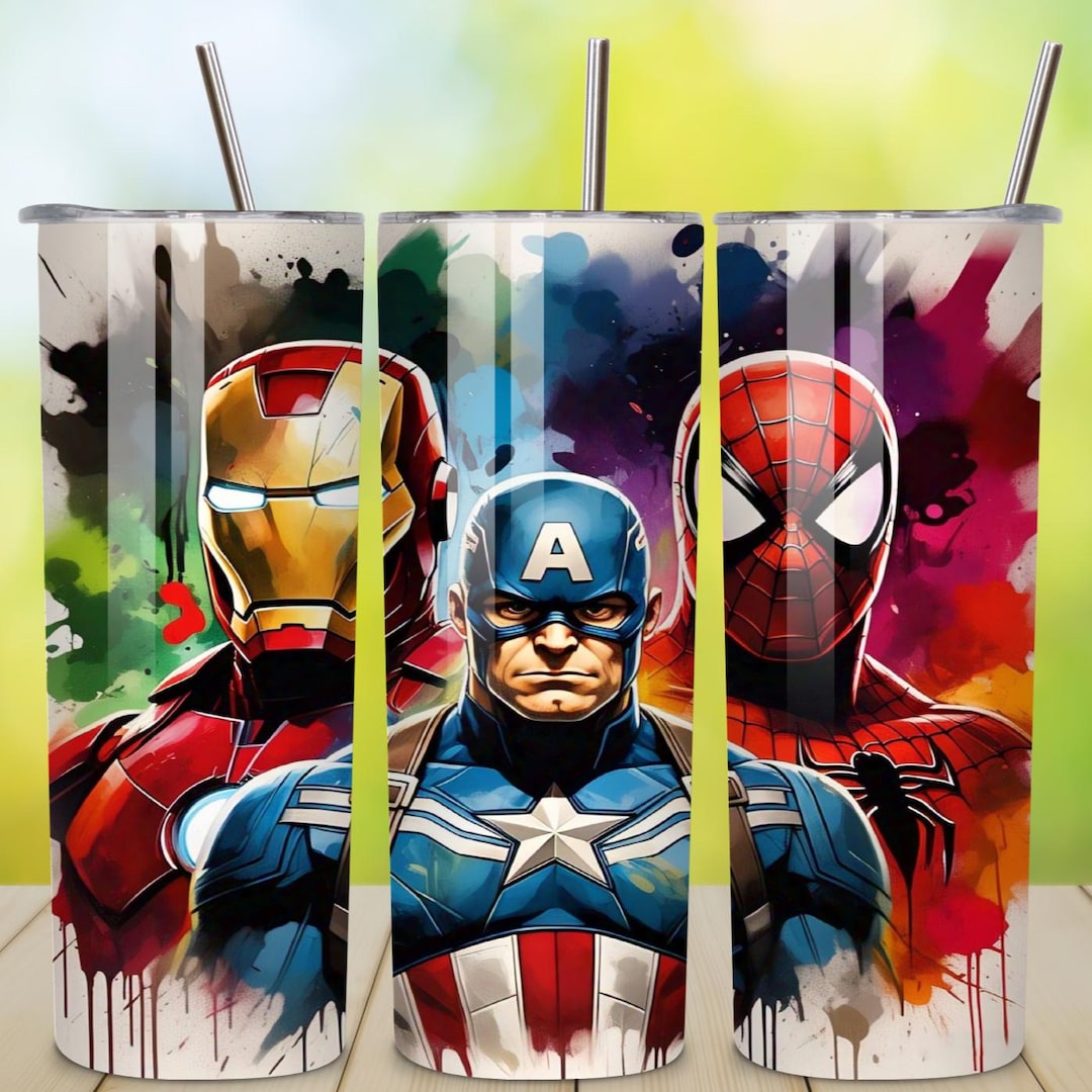 Superhero 20oz Skinny Tumbler Wrap | High-resolution 300 DPI |digital ...