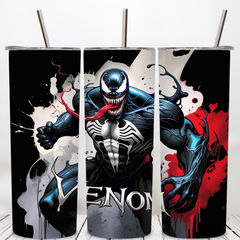Venom Tumbler Wrap PNG | 20oz Skinny Tumbler Sublimation Design ...