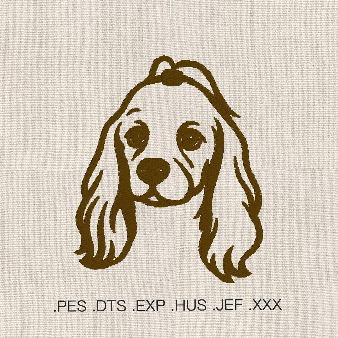 Cocker Spaniel Embroidery File Digital Machine Embroidery Design Dog ...