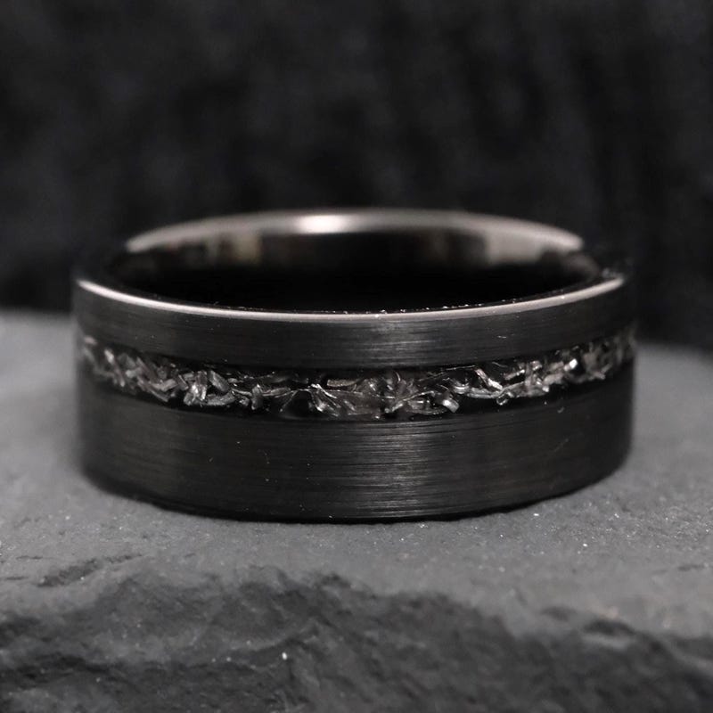 Meteorite Ring - Etsy