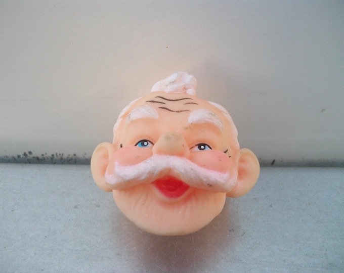 Tiny Vintage Soft Plastic Santa Face Styrofoam Back - Etsy