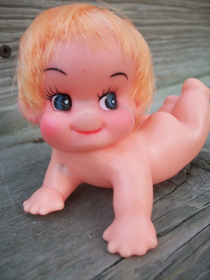 Vintage Crawling Cupid Style Baby Doll With Blonde Hair - Etsy