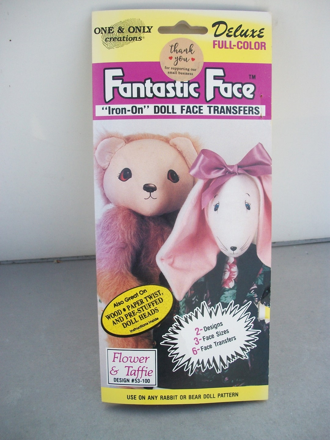 Fantastic Face Iron-on Animal Doll Face Transfers 53-100 - Etsy