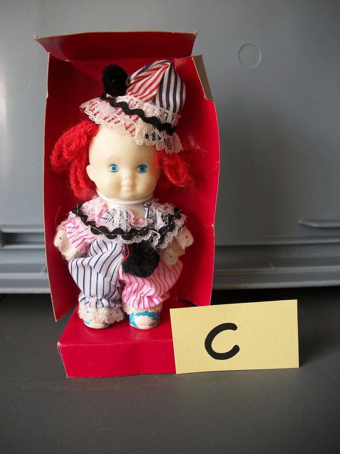 Boxed Vintage Pee-Wee Plastic Clown Doll Circa | Etsy
