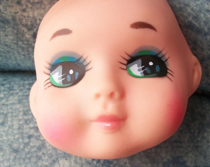 Vintage Oriental Soft Plastic Big Eye Doll Face Mask Lot D - Etsy