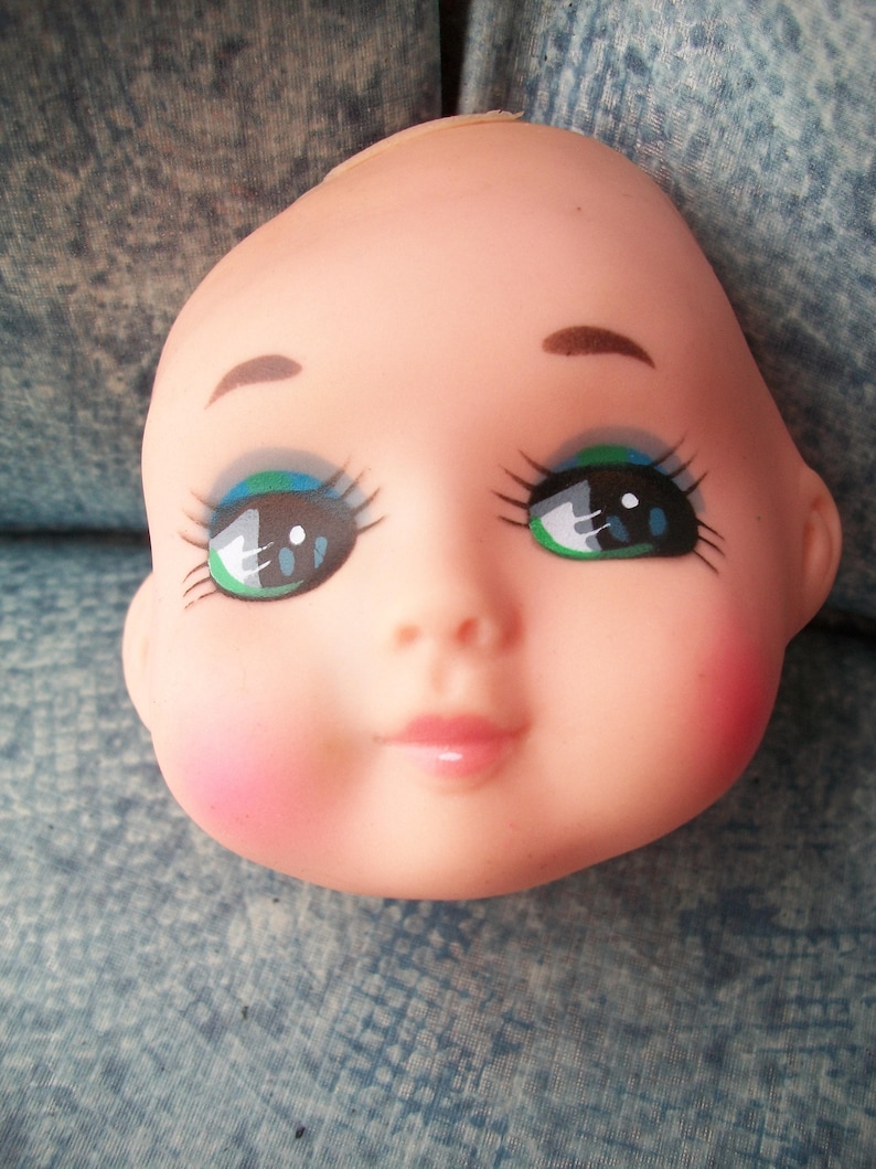 Vintage Oriental Soft Plastic Big Eye Doll Face Mask Lot D - Etsy