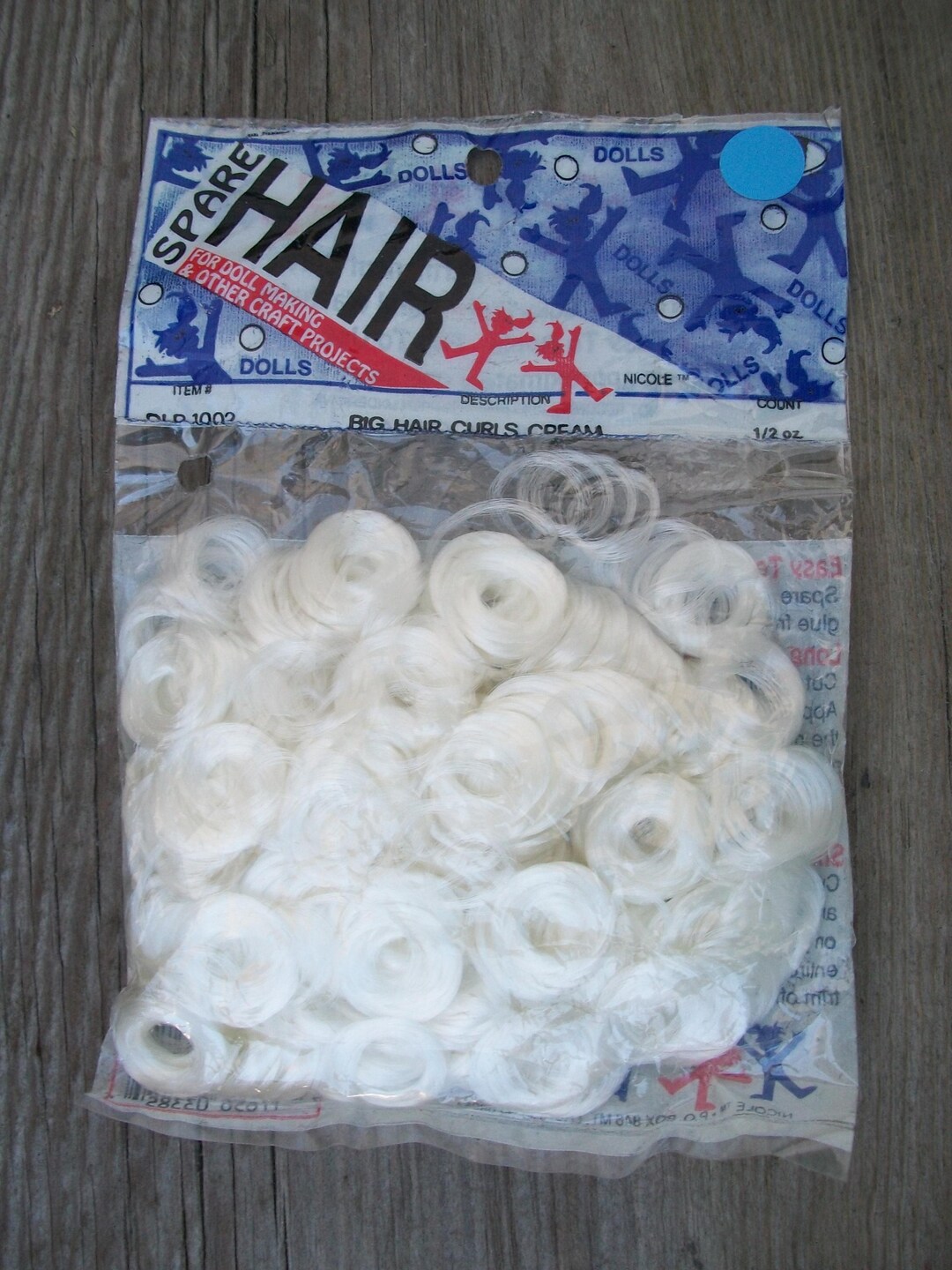 Packaged Half Ounce "big Hair Curls" (cream) Nicole Crafts DLP1002 - Etsy