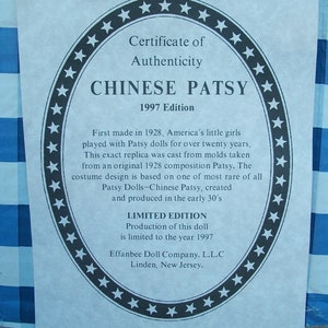 Reproduction 1997 Effanbee Oriental Chinese Patsy Doll NIB V542 ** - Etsy
