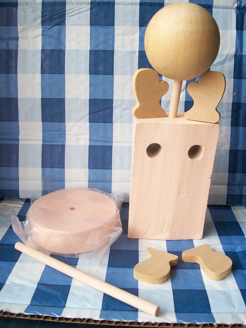Packaged Wood Block Doll Kit by Wang's International CPW - Etsy