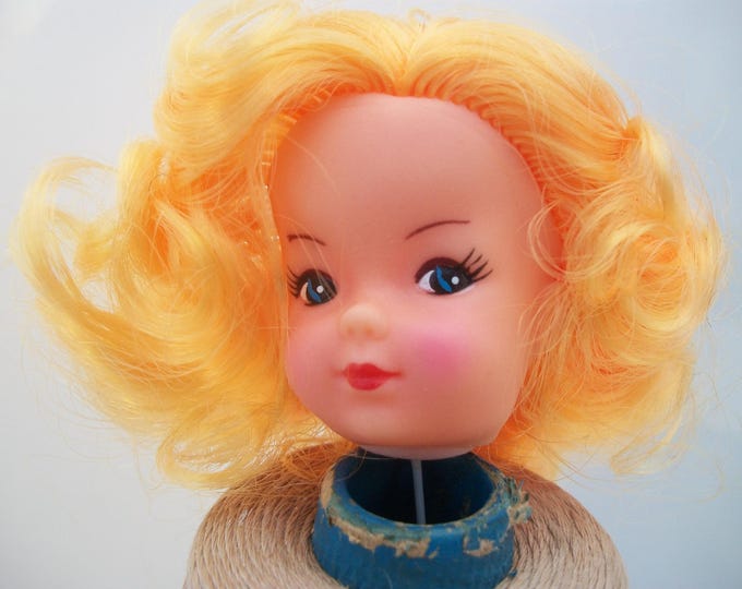 Darice 2 Inch Plastic Blonde Doll Head on a Pick 1232 - Etsy
