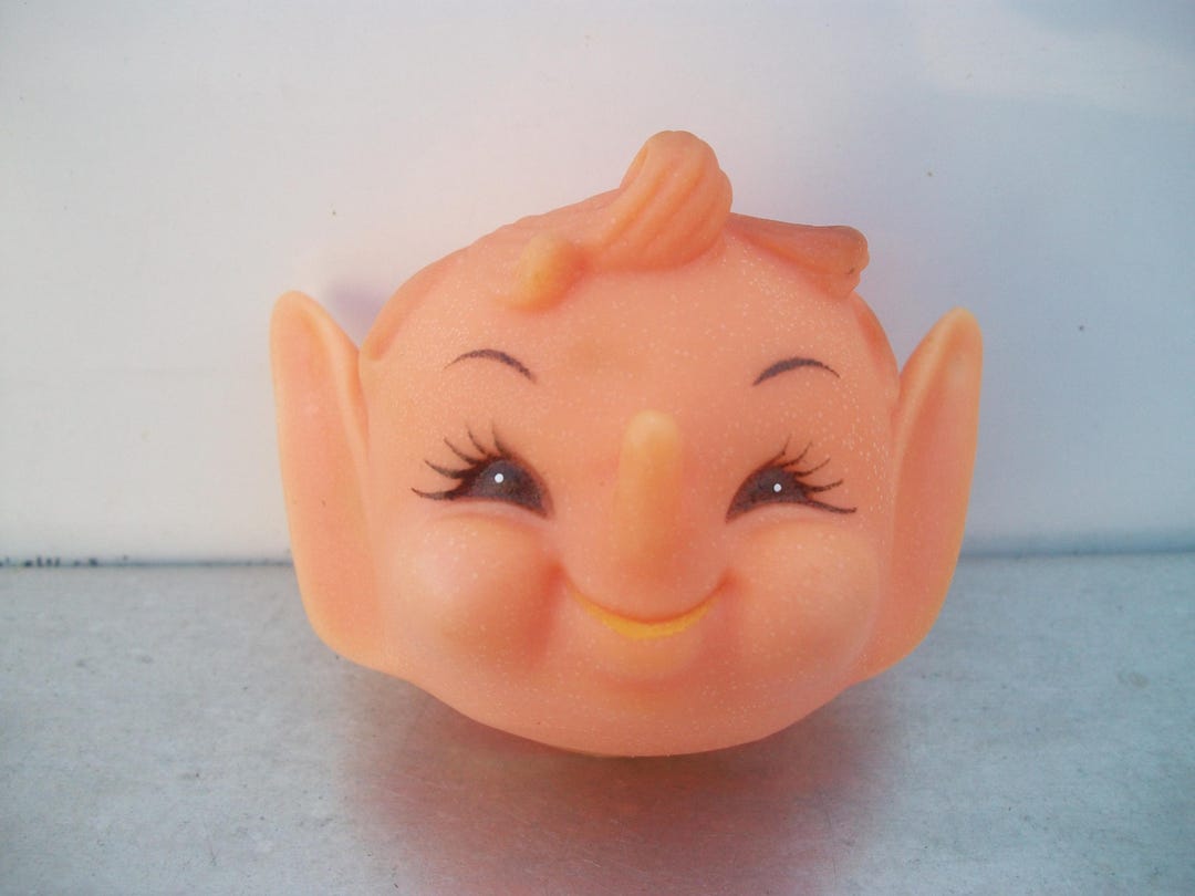 Rare Rubber Vintage Elf Pixie Doll Face - Etsy