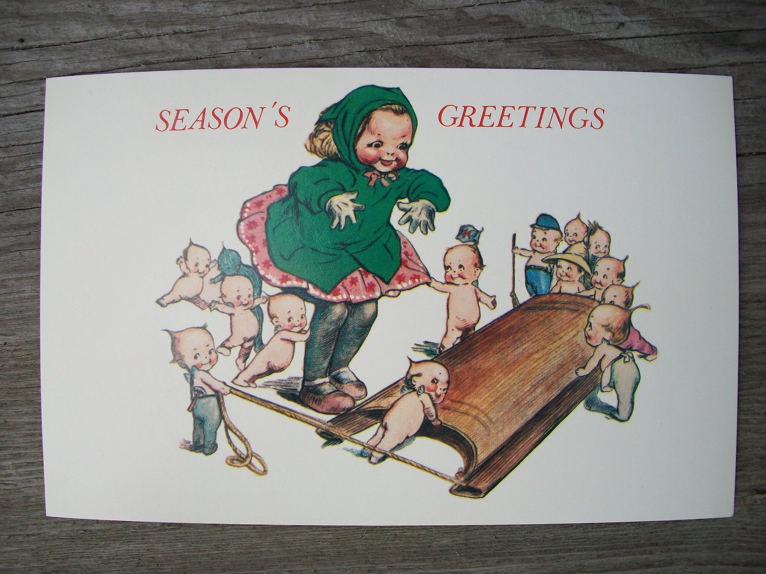 Rare Pudgie (kewpie) Doll Christmas Postcard From Shackman Circa 1980 ...