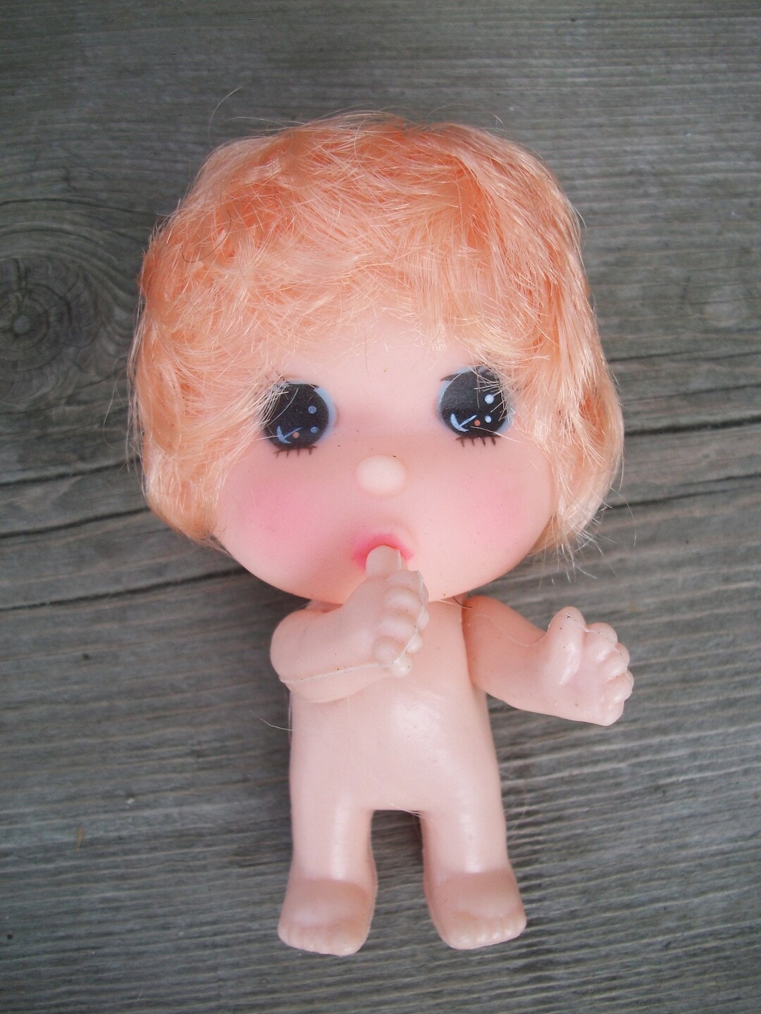Vintage 4 Inch thumb Sucking Craft Doll orange-blonde Hair - Etsy