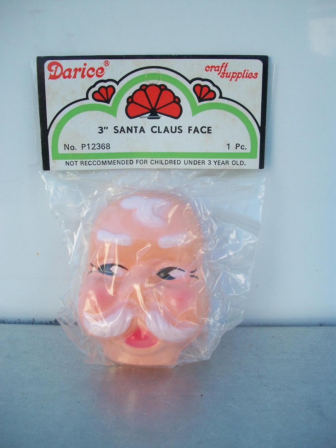Darice Thin Plastic Celluloid Style Santa Face P12368 - Etsy