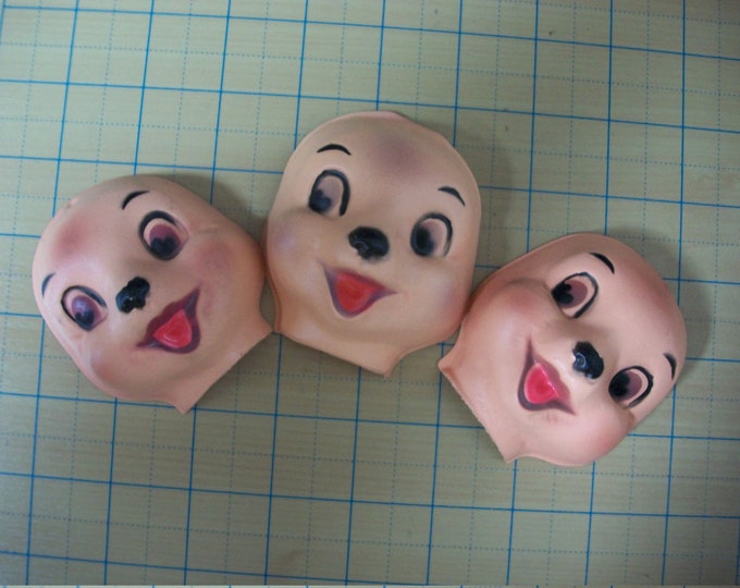 Vintage Packaged Fibre-craft Celluloid Style Animal Face: 3 Pack - Etsy