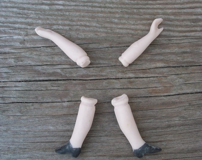 Miniature Porcelain Doll Limbs With Shoes - Etsy