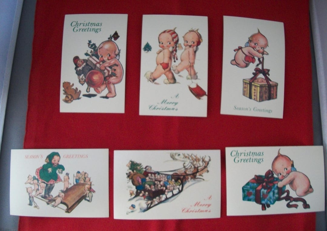 Rare Pudgie (kewpie) Doll Christmas Postcard From Shackman Circa 1980 ...