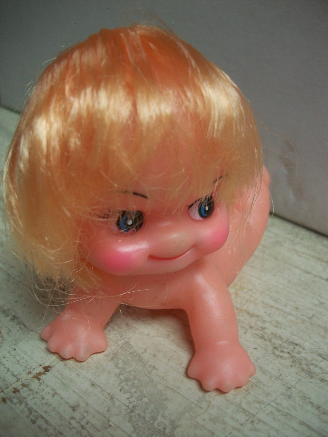 Vintage Crawling Cupid Style Baby Doll With Blonde Hair - Etsy