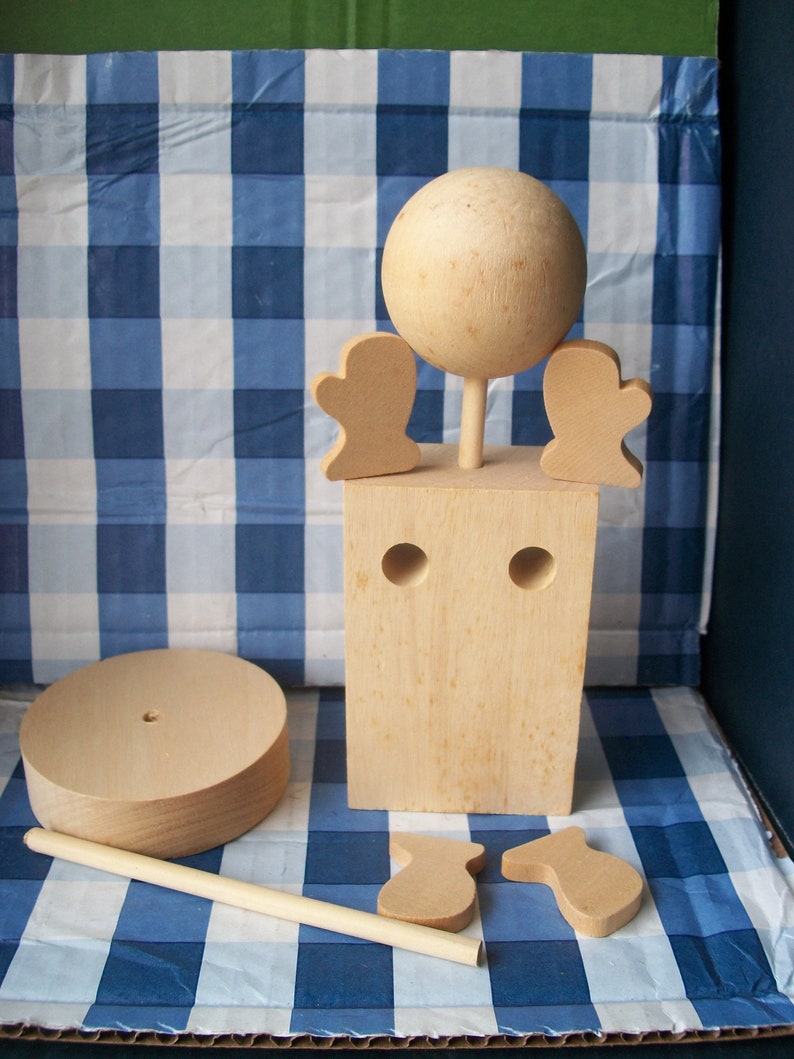 Packaged Wood Block Doll Kit by Wang's International CPW - Etsy