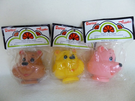 Packaged Darice Small Plastic bear Baby Head - Etsy