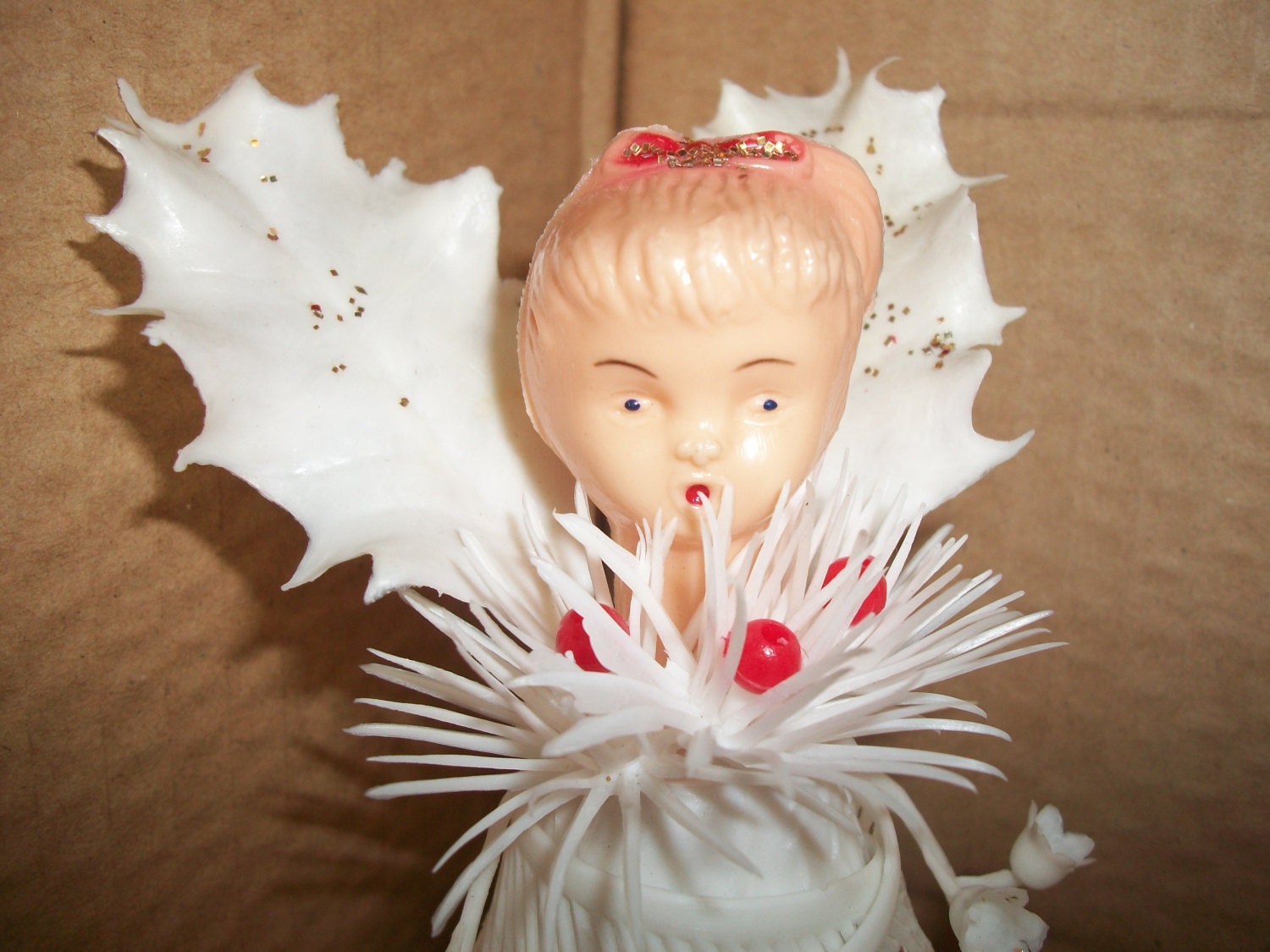 Vintage White Plastic Angel Tree Topper - Etsy