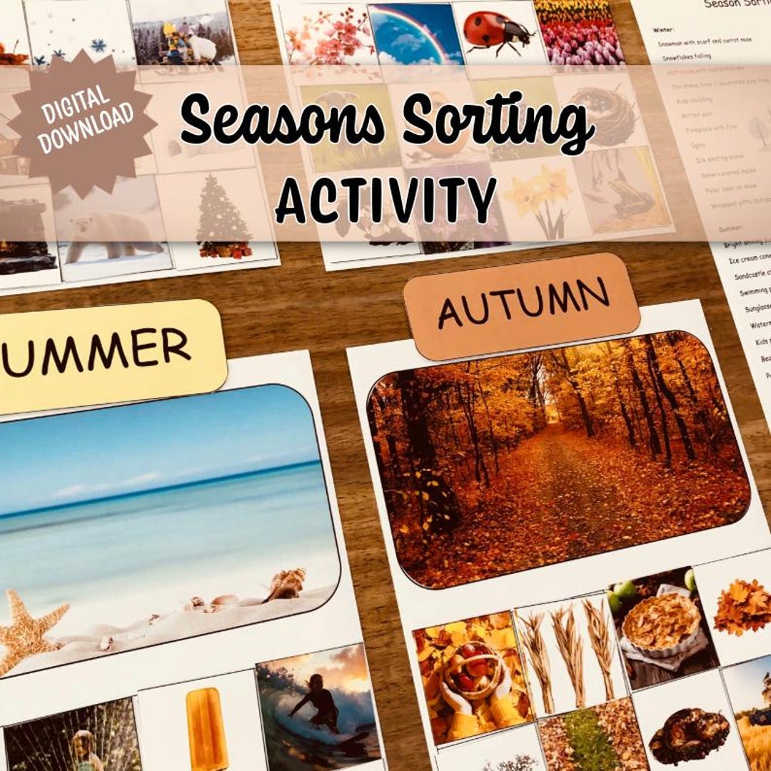 Seasons Montessori Matching Activity | Educational Preschool & Toddler ...