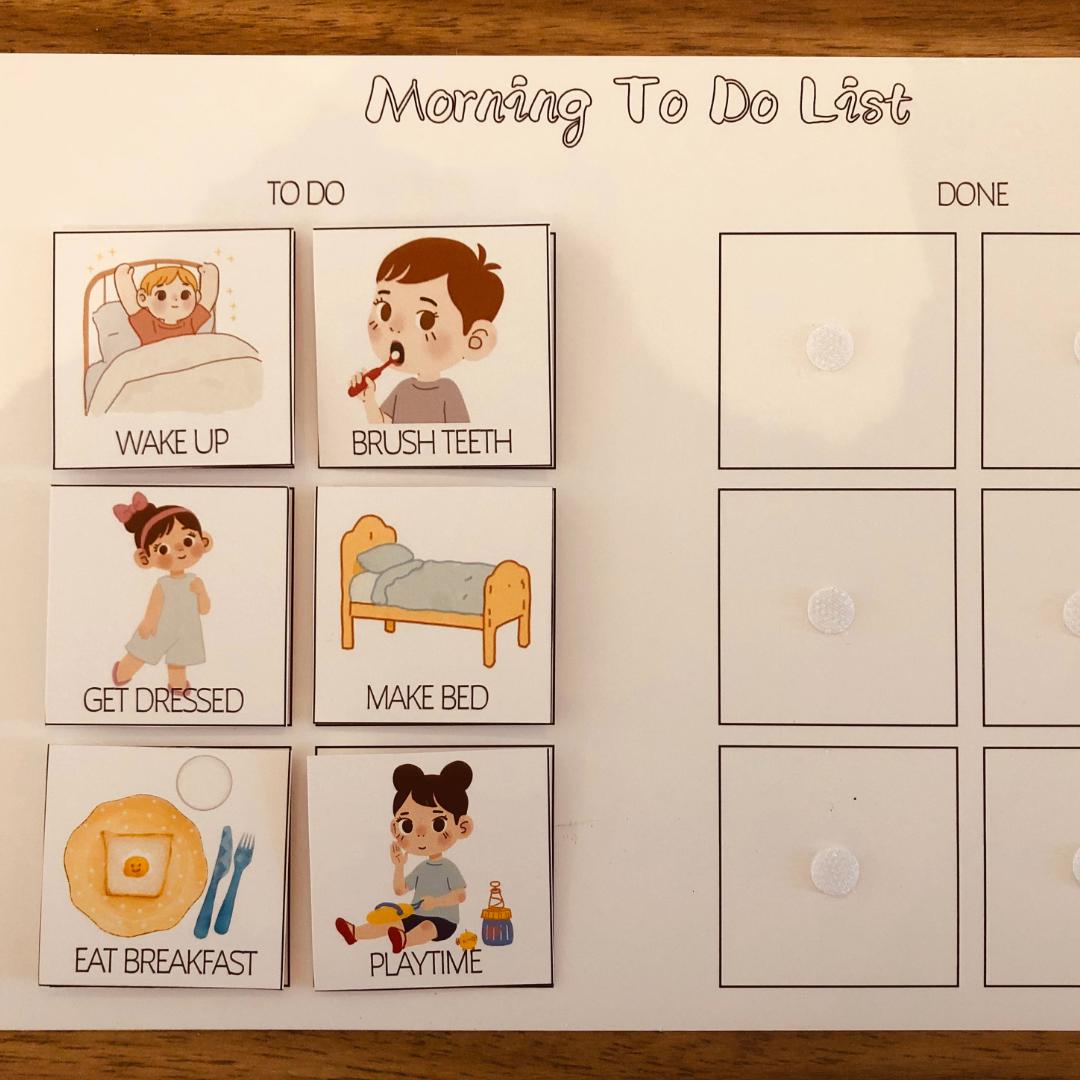 Daily Routine Cards & Chart, Toddler Daily Rhythm, Visual Schedule Kids ...