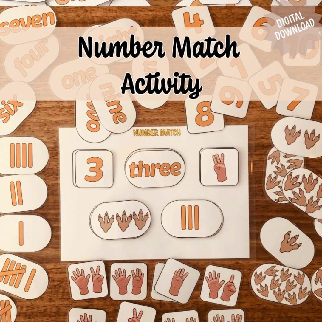 Number Match Printable | Preschool Number Matching | Montessori Math ...