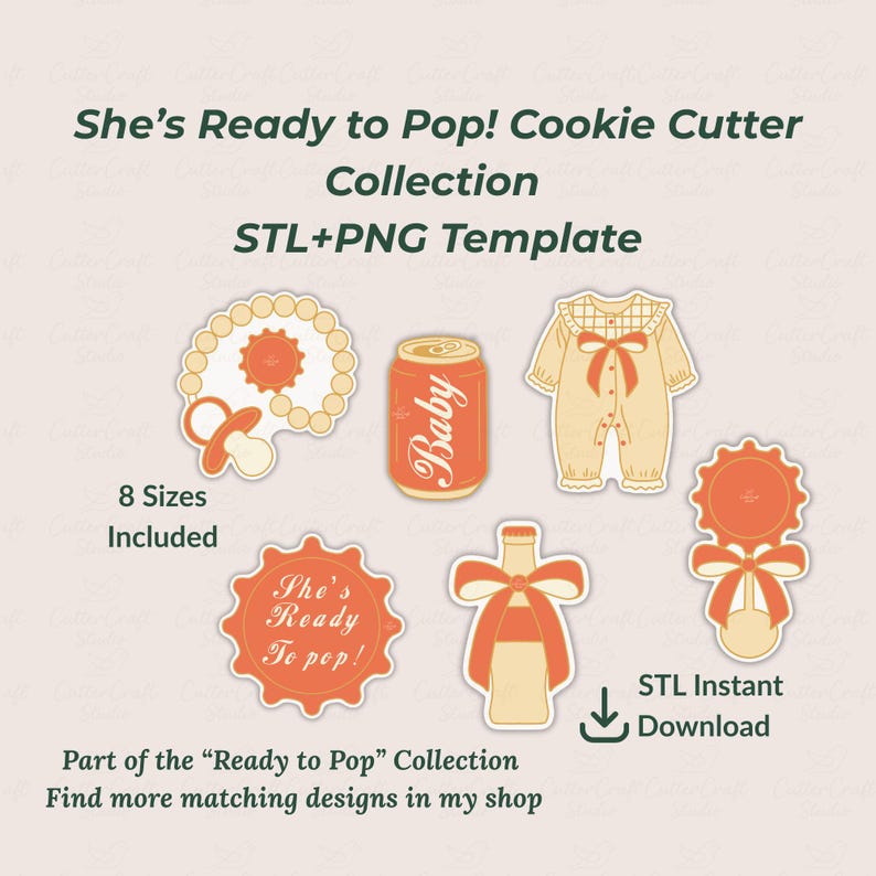 Soda Bottle Cookie Cutter STL | Retro Cola Bottle With Bow | Ready to ...