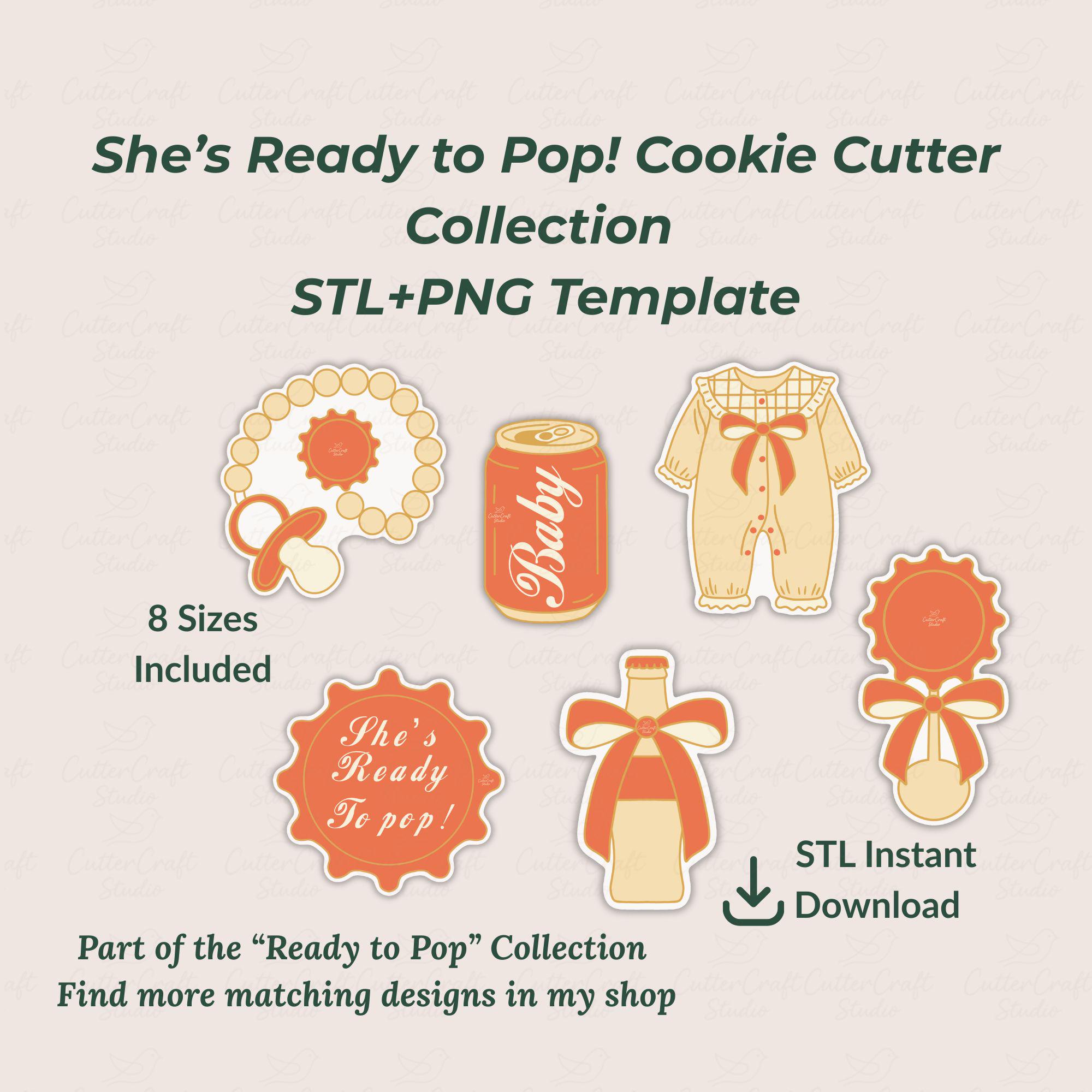 Soda Bottle Cookie Cutter STL | Retro Cola Bottle With Bow | Ready to ...