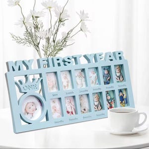 Custom Photo First Year Baby Photo Frame Keepsake (0–12 Months) - Etsy
