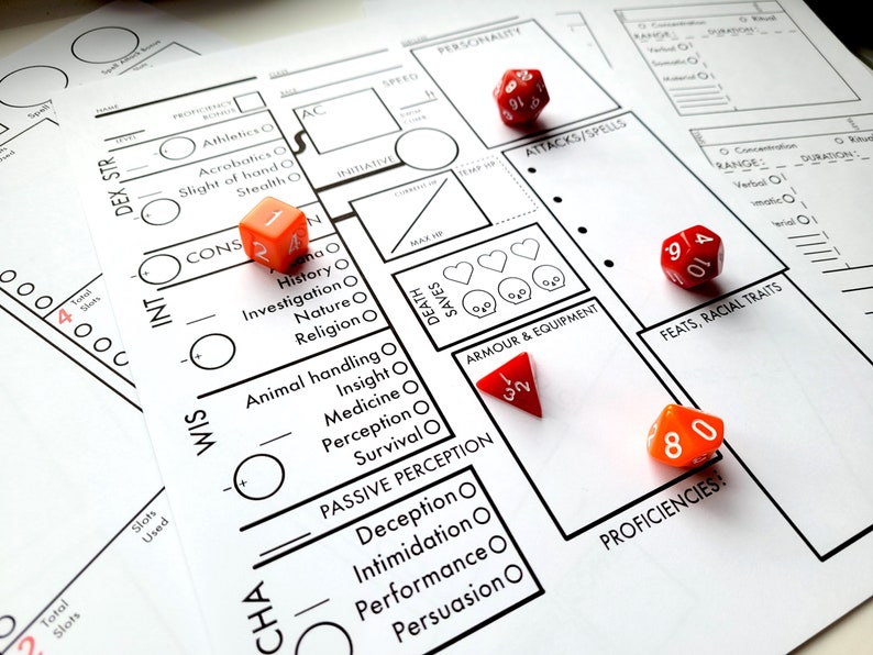 Simple Modern D&D 5e Character Sheets // Adhd-friendly // - Etsy