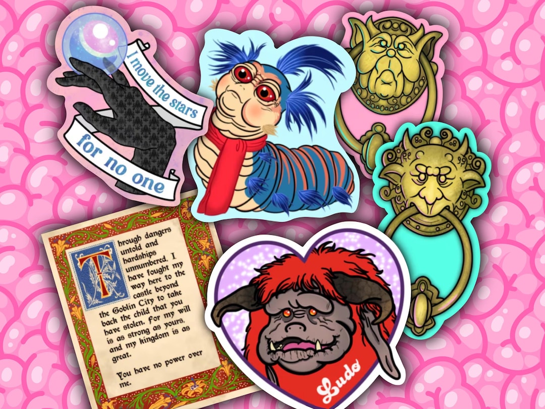 Labyrinth (1986) Sticker Set // Approx 2.25-3" Glossy Vinyl Stickers X6 ...