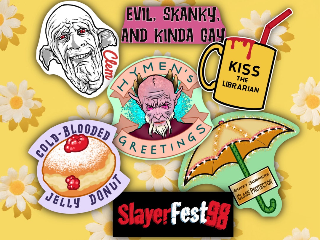 Buffy the Vampire Slayer 7 Sticker Set // Approx 2-3" Glossy Vinyl ...