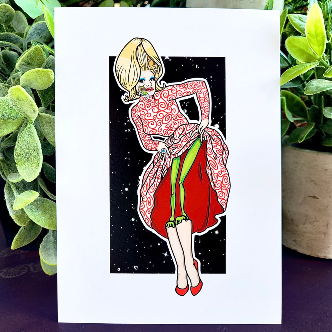 Art Print // Mars Attacks! Martian Girl // Pin-ups Series // 5x7" or 8.5x11" Available - Etsy