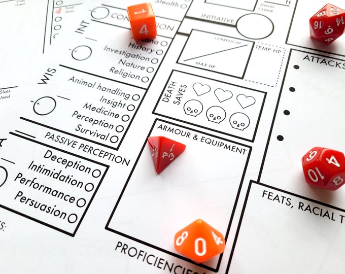 Simple Modern D&D 5e Character Sheets // Adhd-friendly // - Etsy